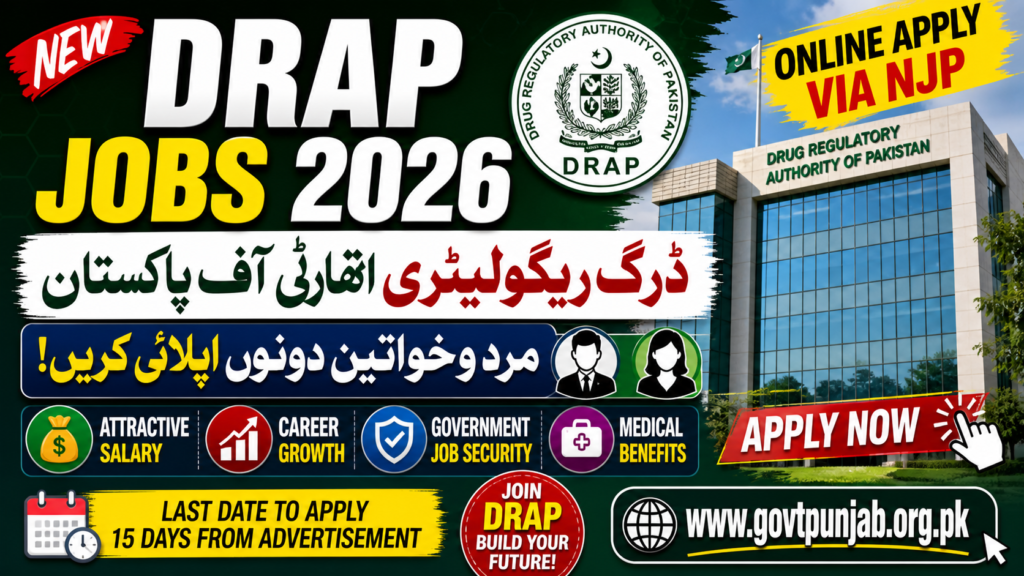DRAP Jobs 2026 Online Apply