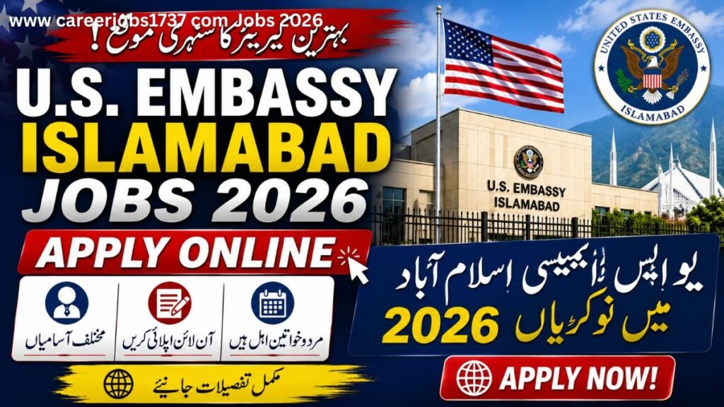 U.S. Embassy Islamabad Jobs 2026 Apply Online